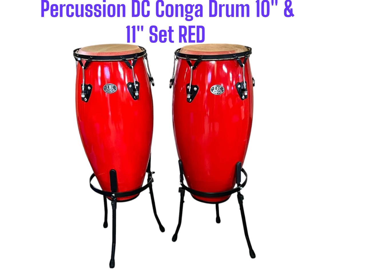 Percussion Conga Drum 10" & 11" Set – Red - Vintage Sounds Kenya | Best ...